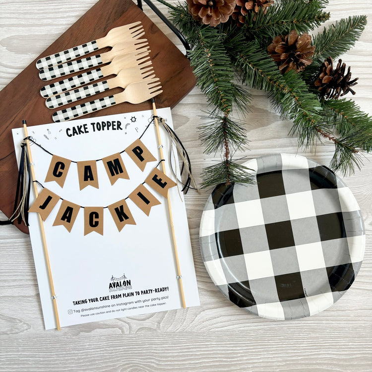 Camp Cake Topper | Cake Toppers by Avalon Sunshine
