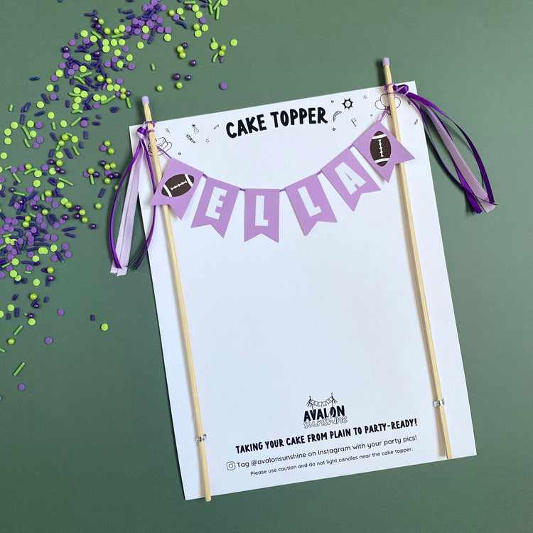 Football Cake Topper | Cake Toppers by Avalon Sunshine