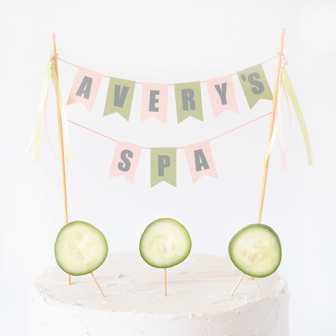 Spa Party Cake Topper | Cake Toppers by Avalon Sunshine