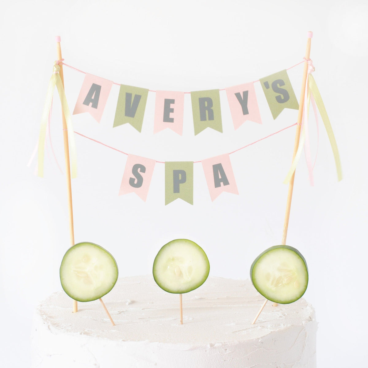Spa Party Cake Topper | Cake Toppers by Avalon Sunshine