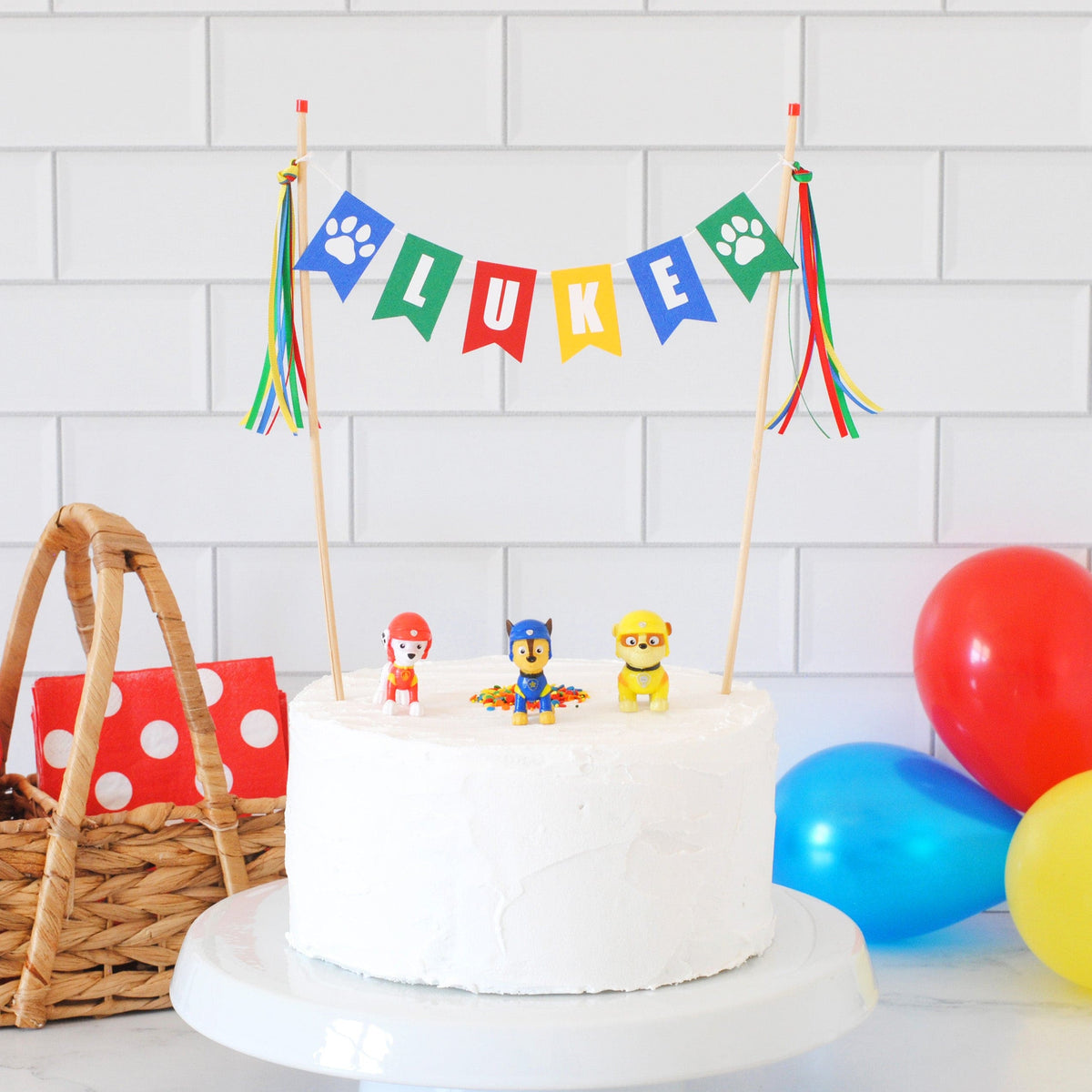 Paw Print Cake Topper | Cake Toppers by Avalon Sunshine