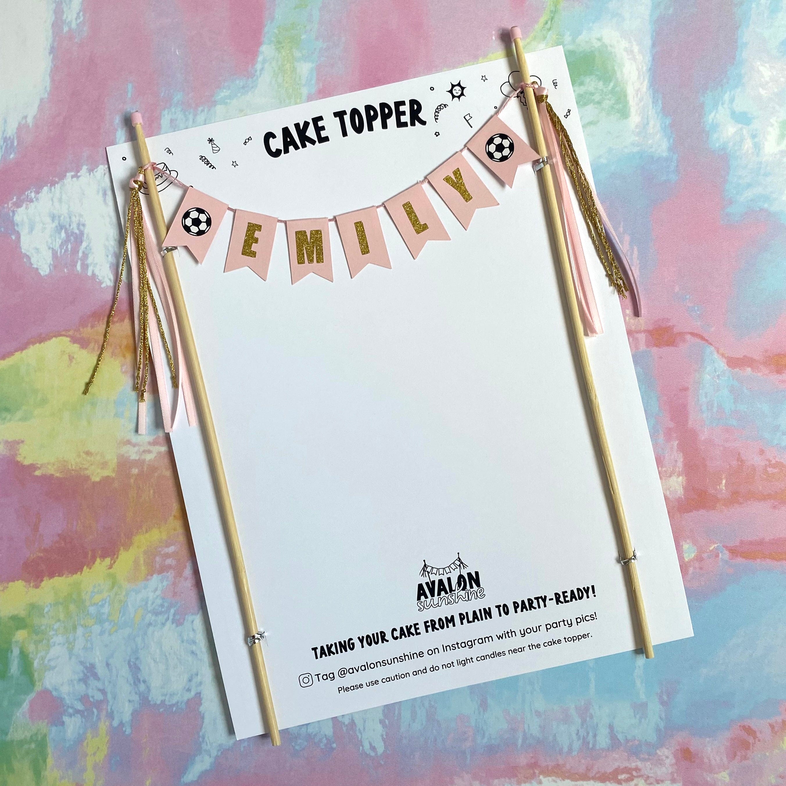 Soccer Cake Topper | Cake Toppers by Avalon Sunshine