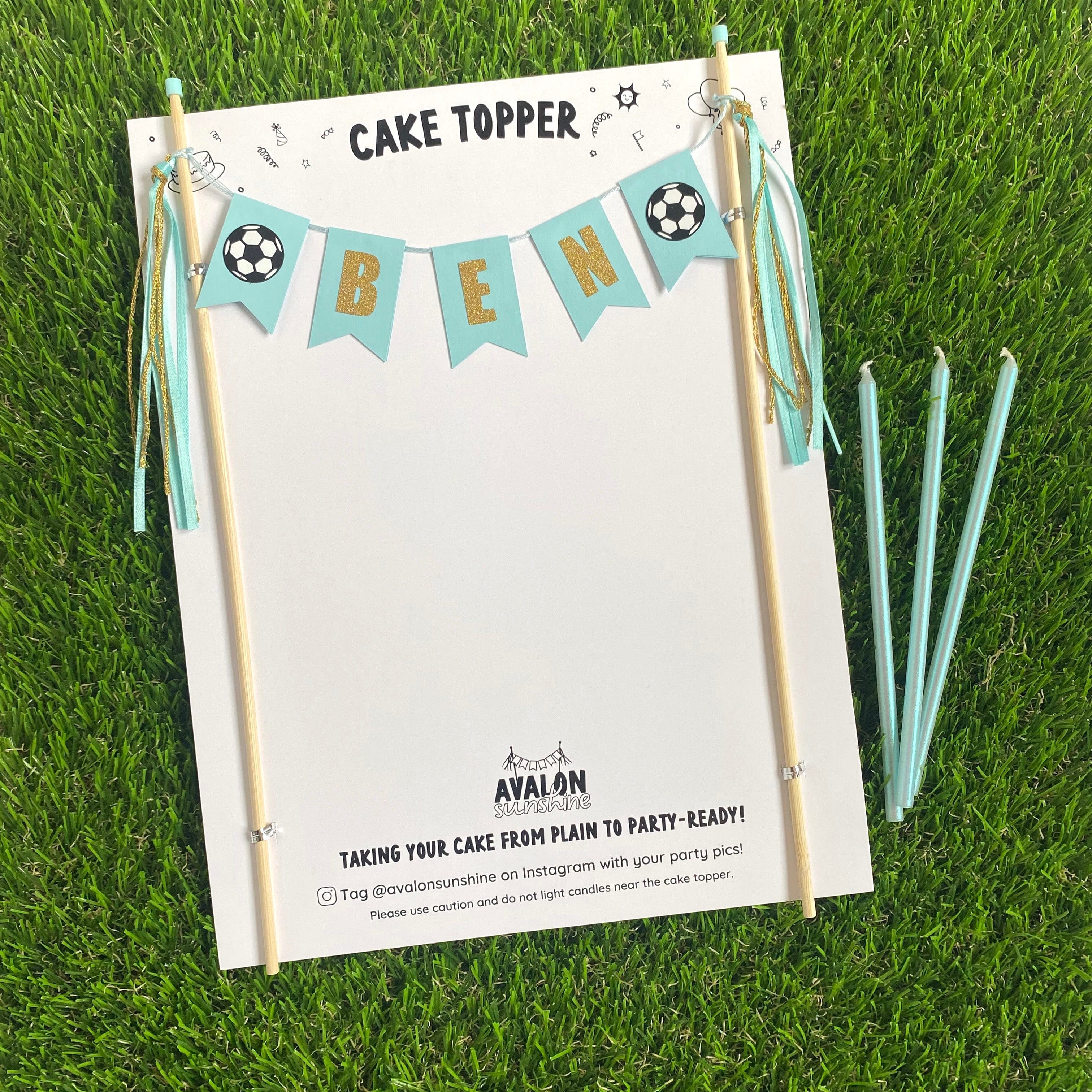 Soccer Cake Topper | Cake Toppers by Avalon Sunshine