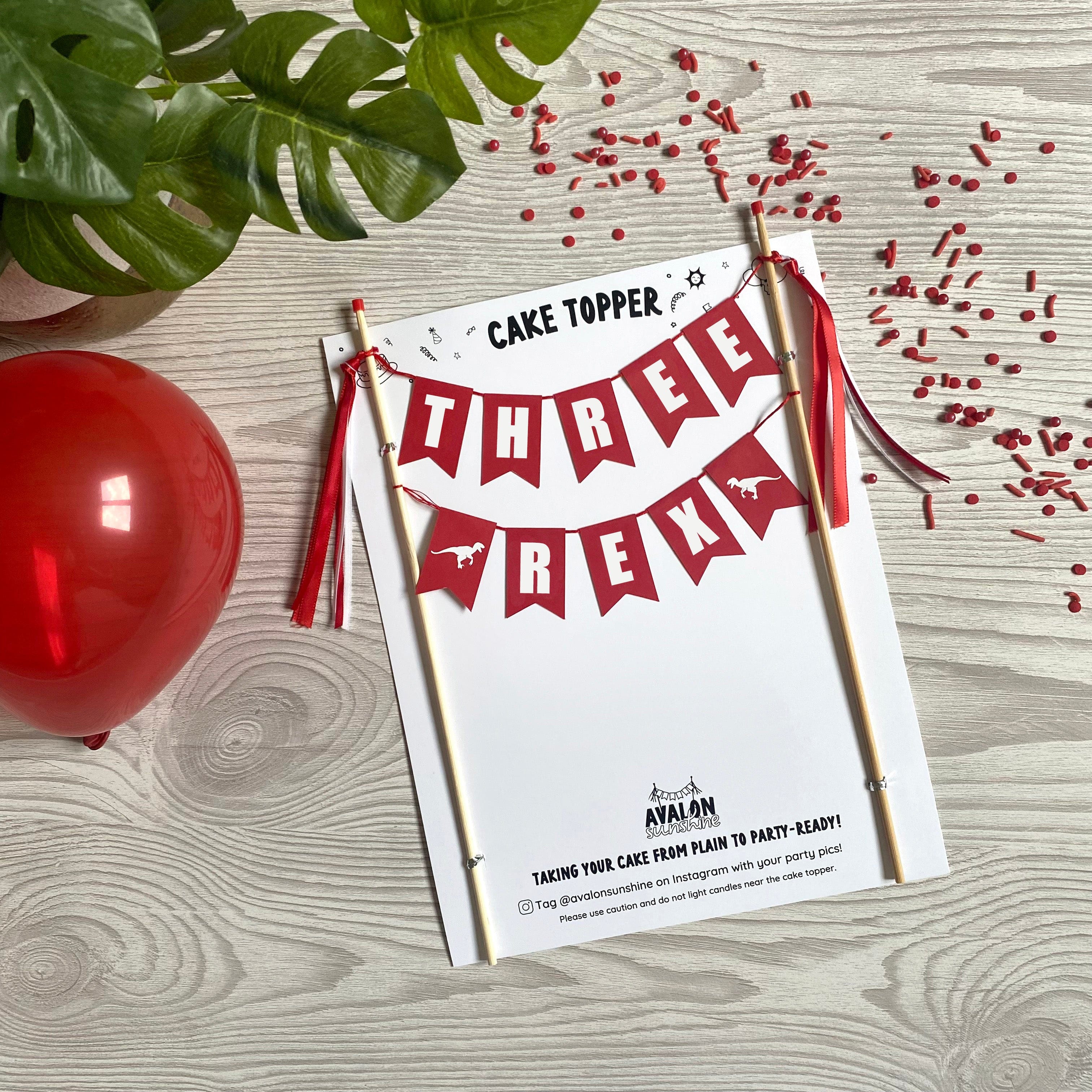 THREE REX Cake Topper | Cake Toppers by Avalon Sunshine