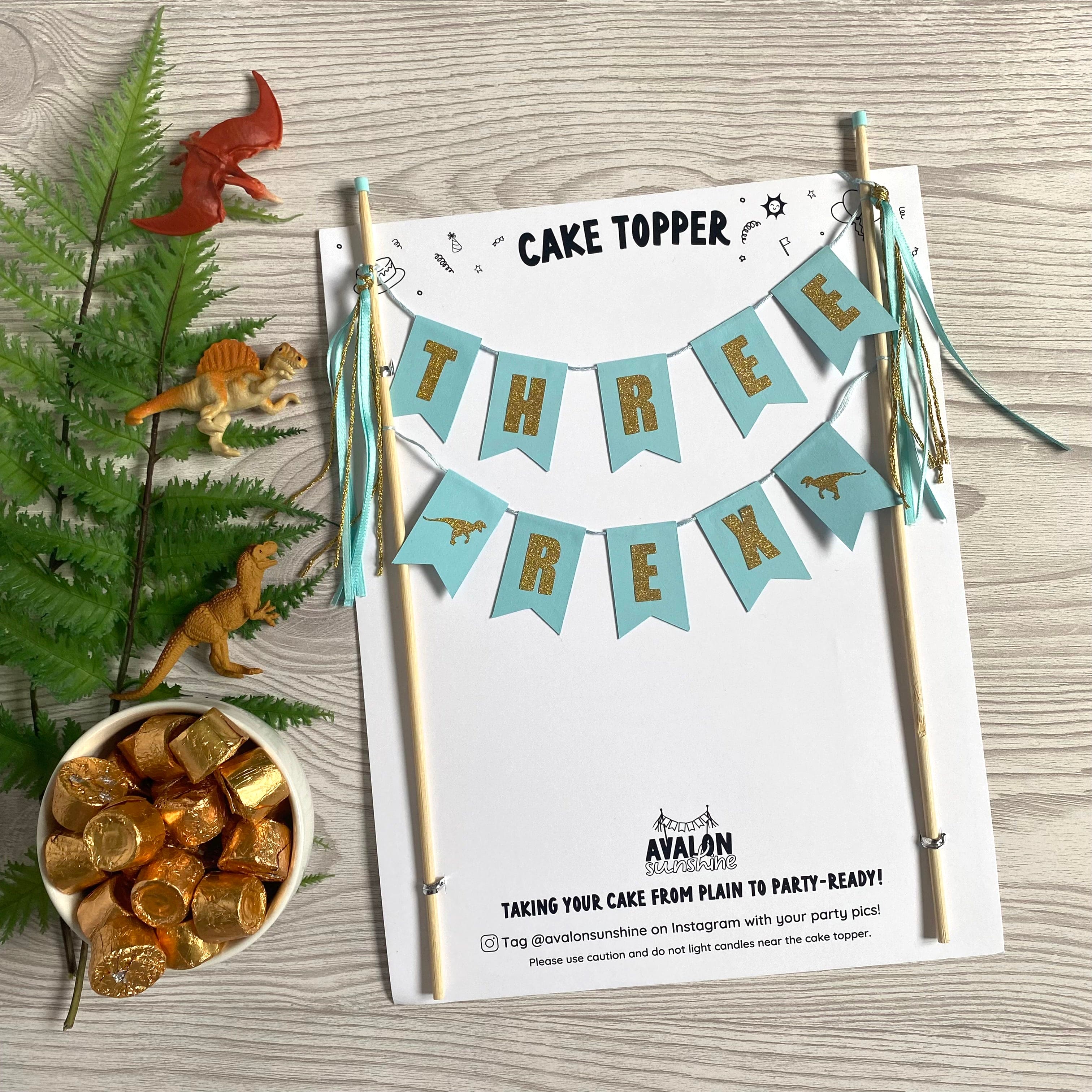 THREE REX Cake Topper | Cake Toppers by Avalon Sunshine