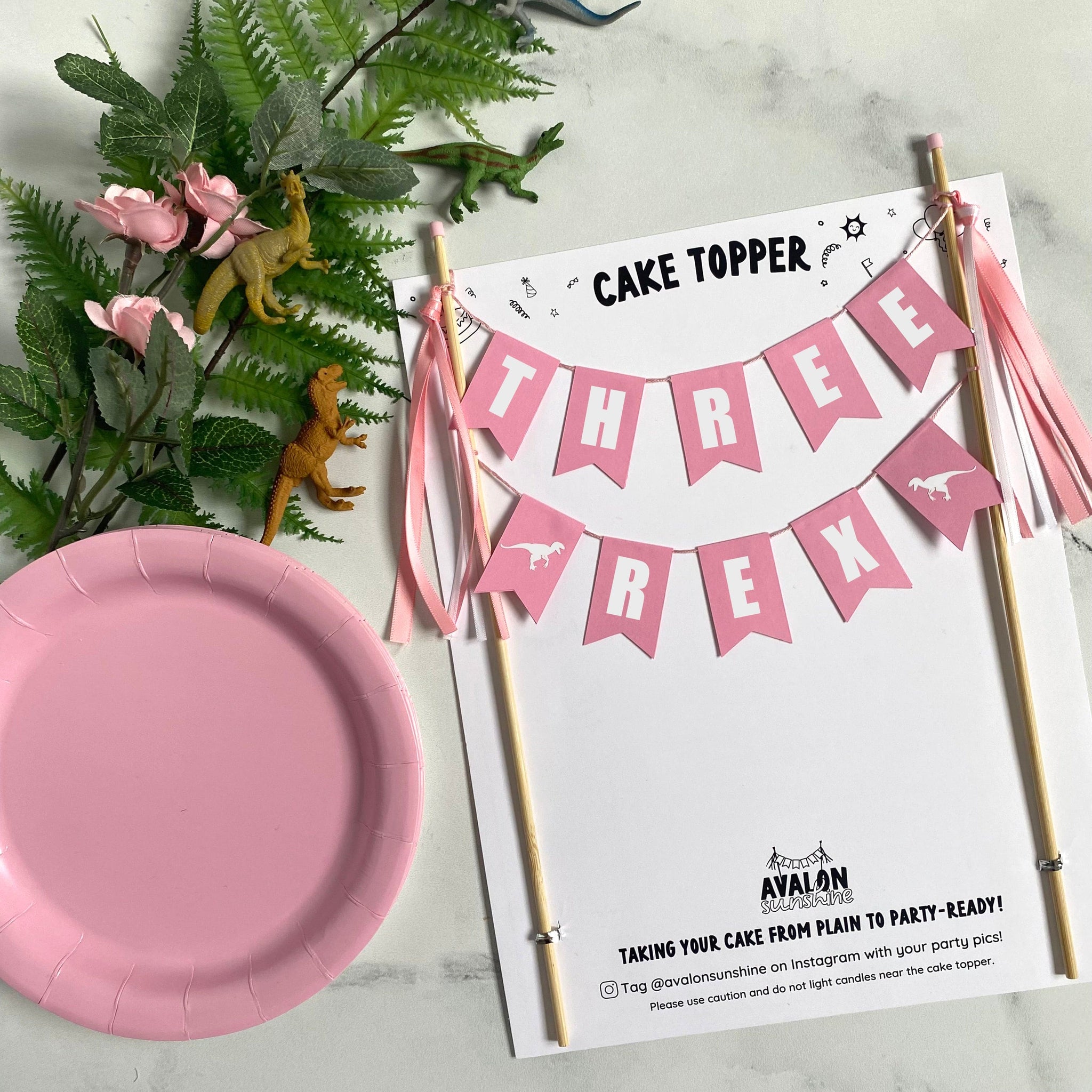 THREE REX Cake Topper | Cake Toppers by Avalon Sunshine