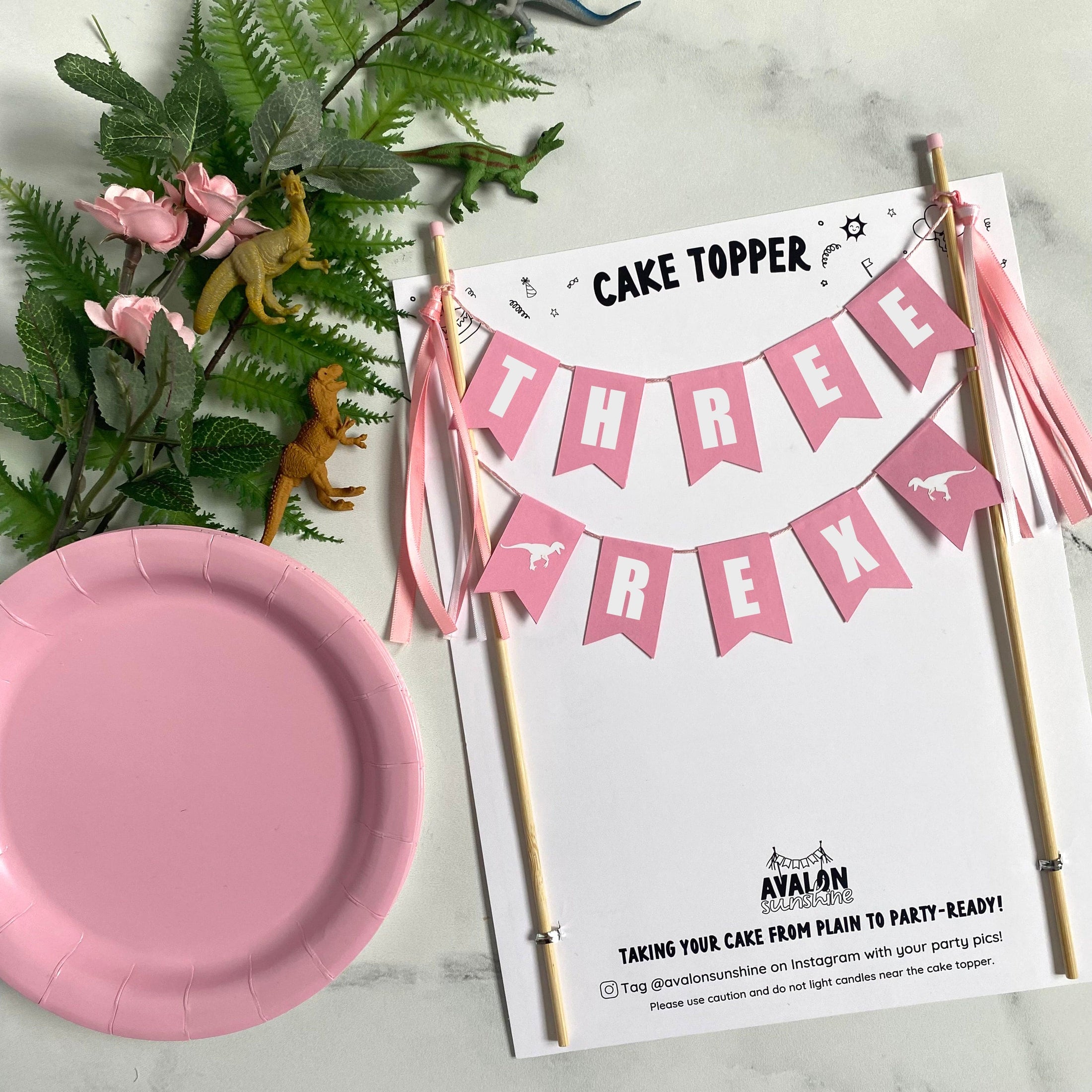 THREE REX Cake Topper | Cake Toppers by Avalon Sunshine