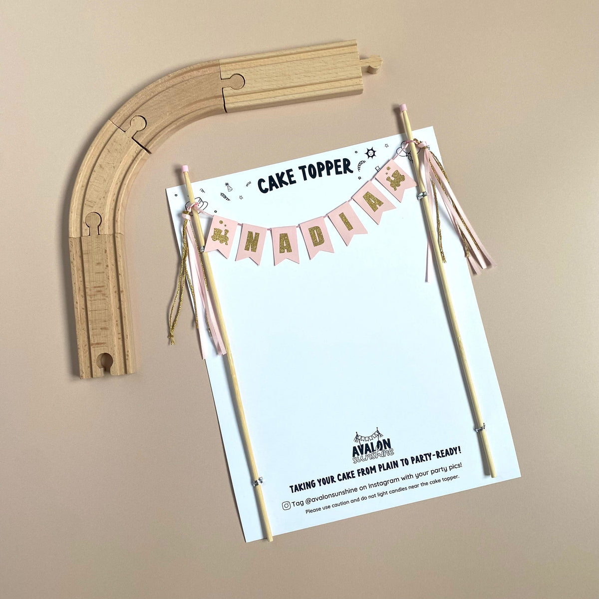 Train Cake Topper | Cake Toppers by Avalon Sunshine