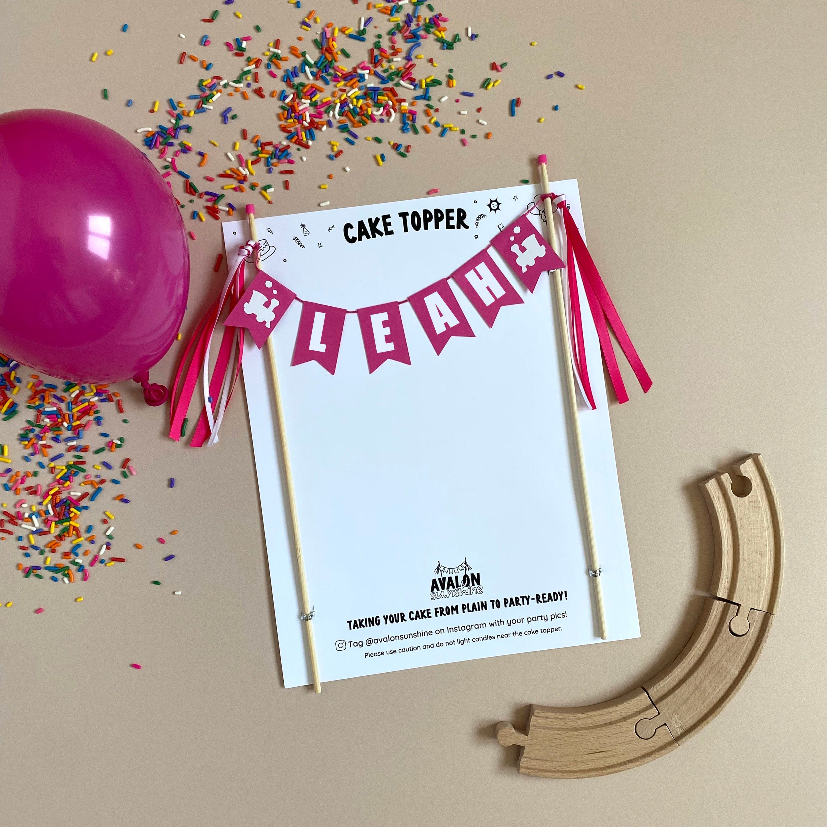 Train Cake Topper | Cake Toppers by Avalon Sunshine