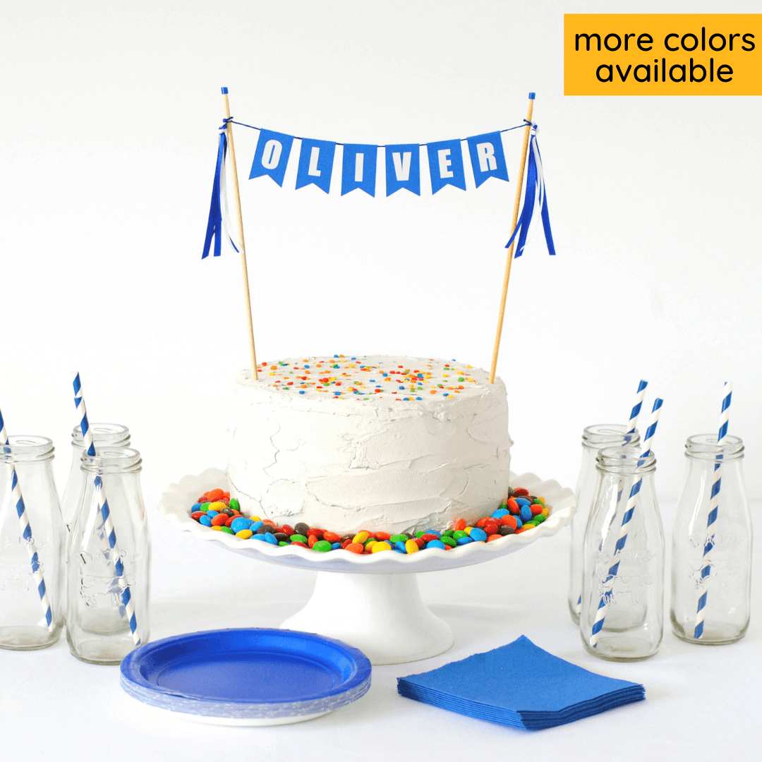 Name Cake Topper (Blue) | Cake Toppers by Avalon Sunshine