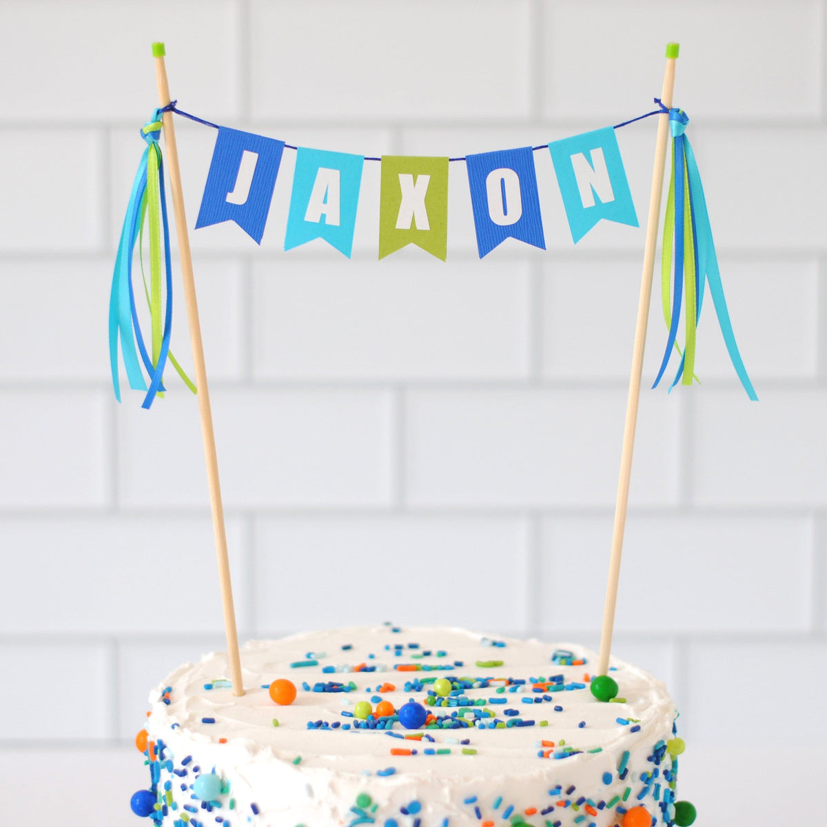 Blue, Green & Turquoise Cake Topper | Avalon Sunshine