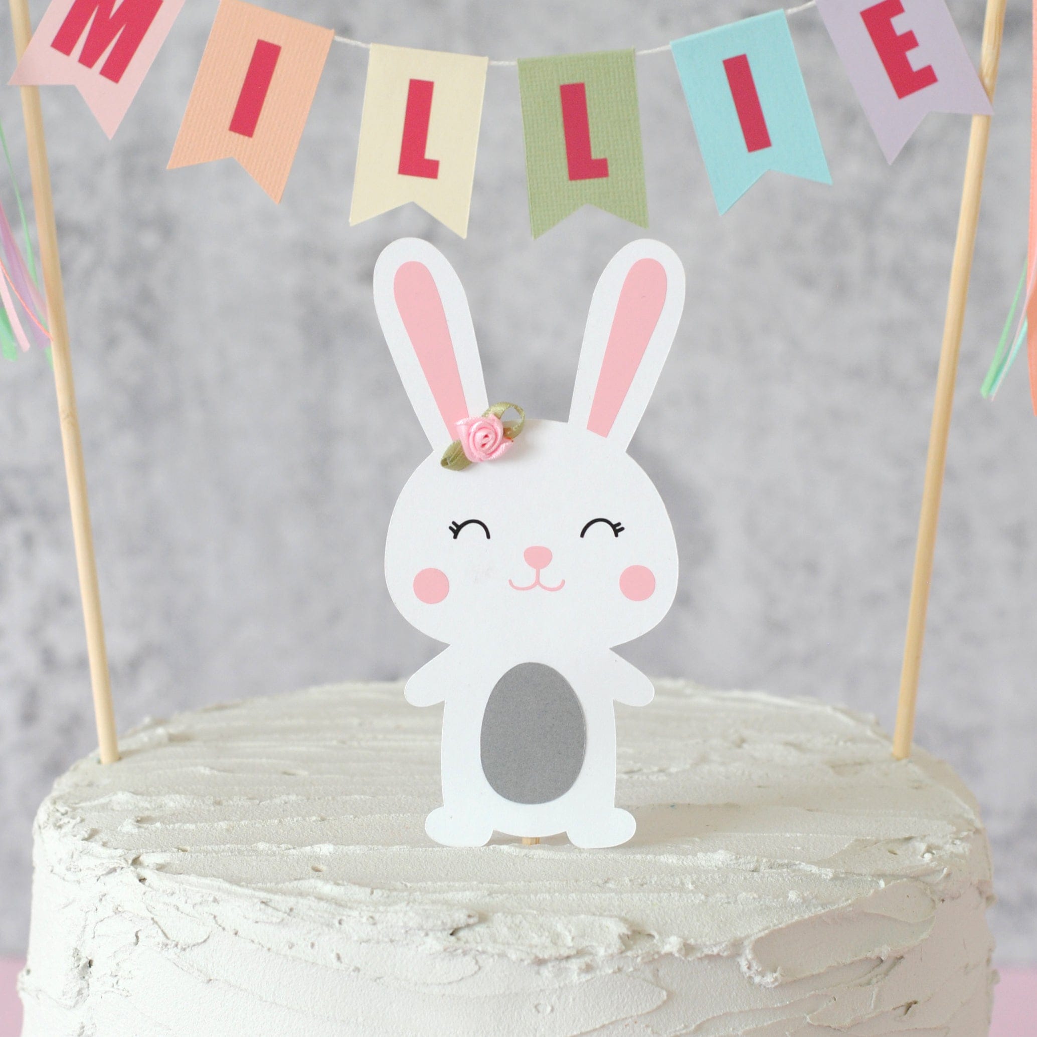 Bunny Cake Topper | Cake Toppers by Avalon Sunshine