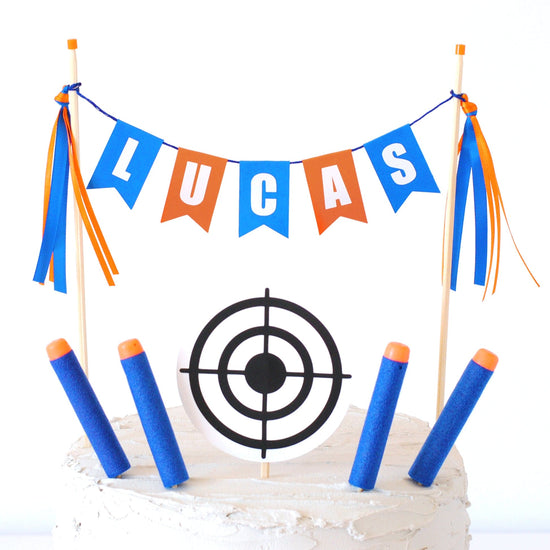 Foam Dart Party Cake Topper | Avalon Sunshine