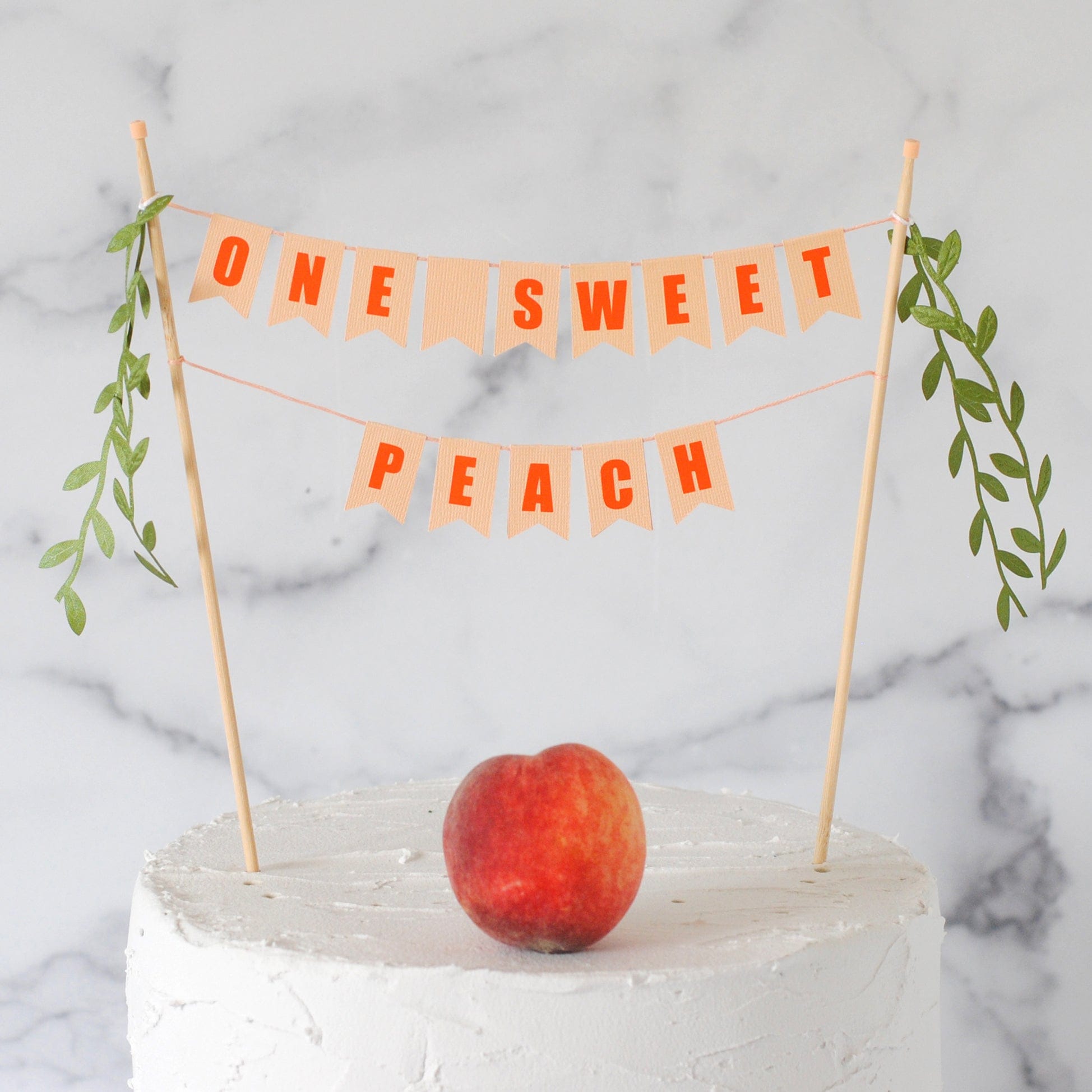 ONE SWEET PEACH Birthday Cake Topper | by Avalon Sunshine