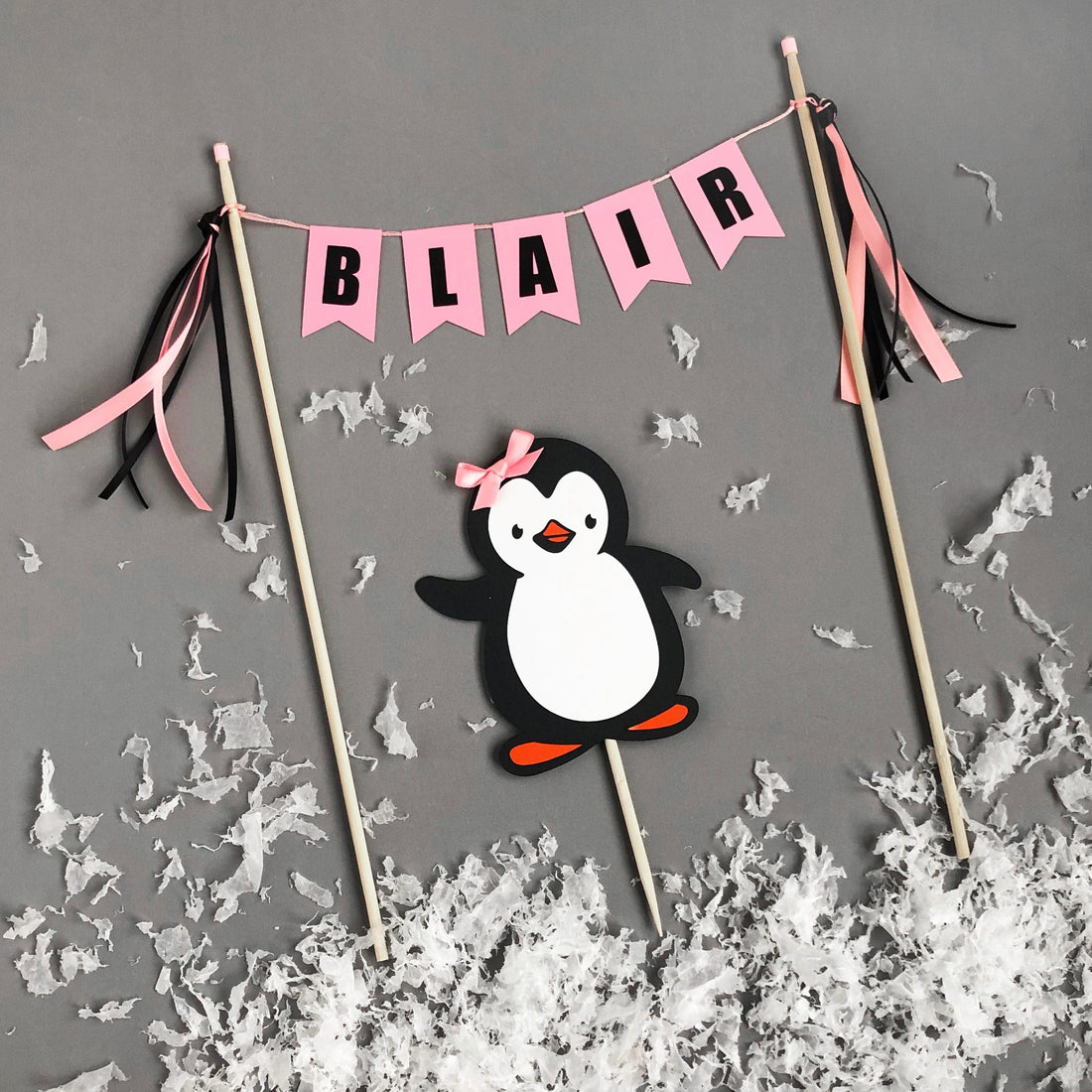 Penguin Girl Cake Topper | Cake Toppers by Avalon Sunshine