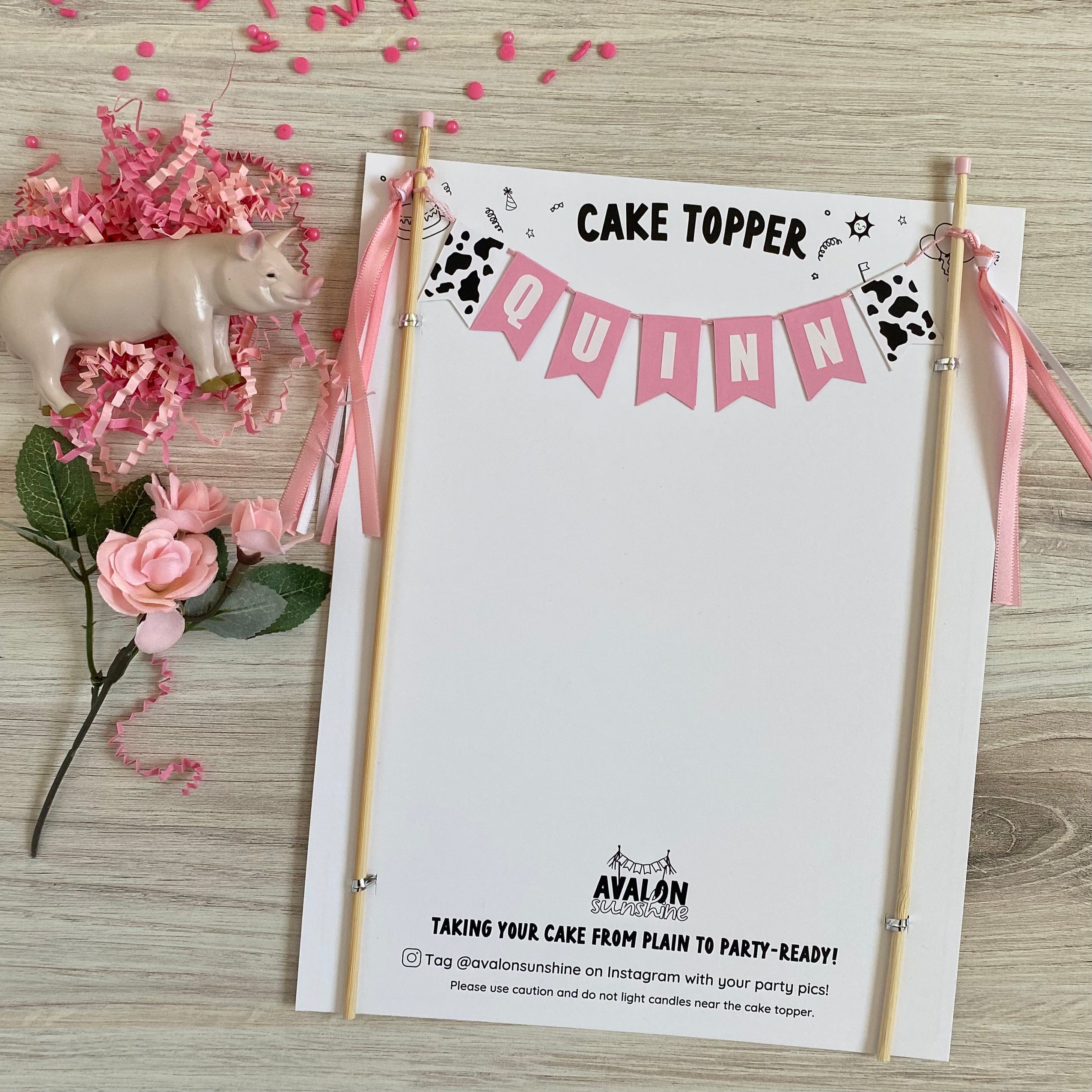 Farm Birthday Cake Topper | Cake Toppers by Avalon Sunshine