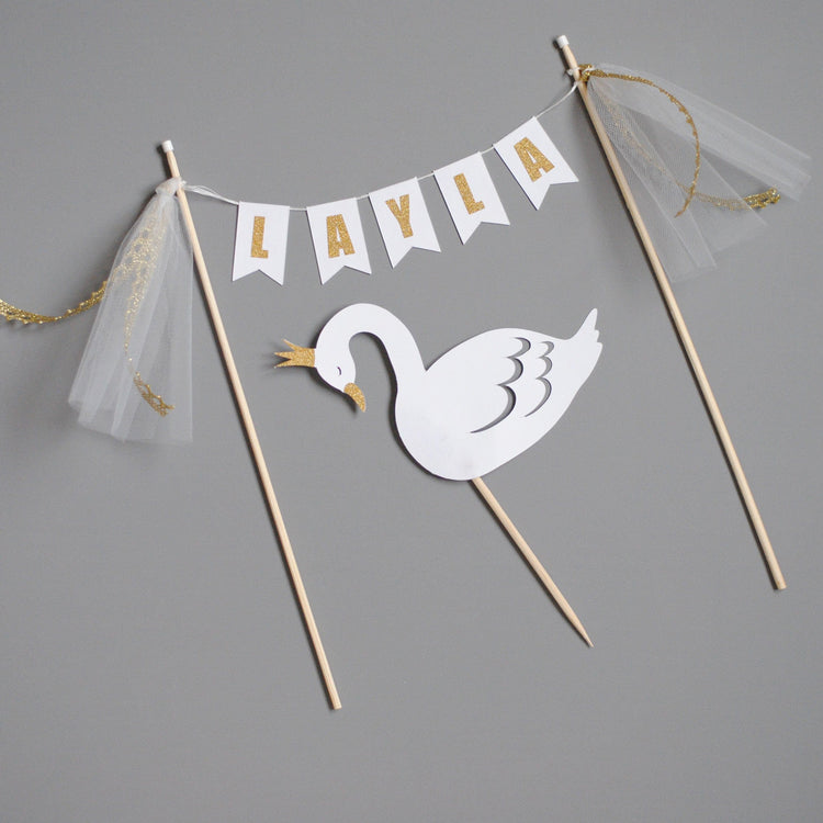 Swan Cake Topper | Cake Toppers by Avalon Sunshine