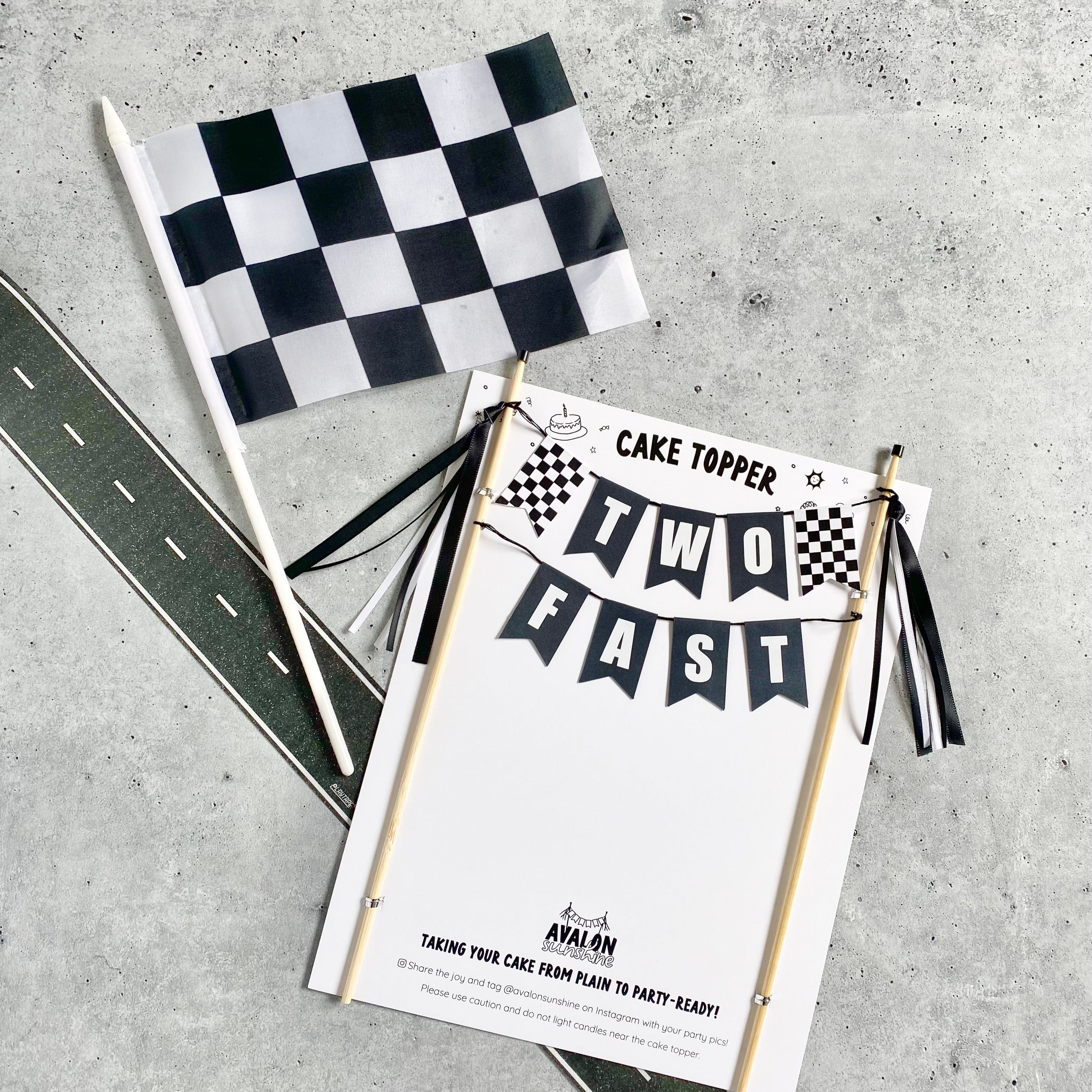 TWO FAST Cake Topper | Cake Toppers by Avalon Sunshine